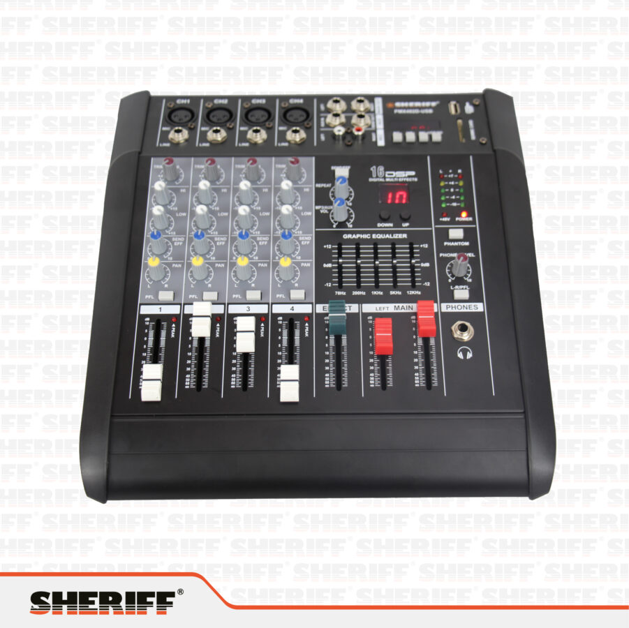 Consola de audio amplificada | PMX402D-USB | Sheriff - Power Acoustik