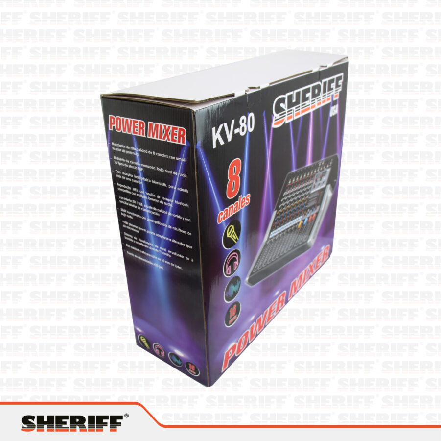 Consola de audio amplificada | KV-80 | Sheriff - Power Acoustik